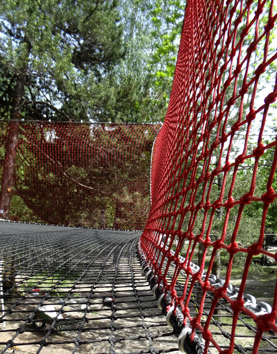 Aerial game construction for forest aerial adventure parks